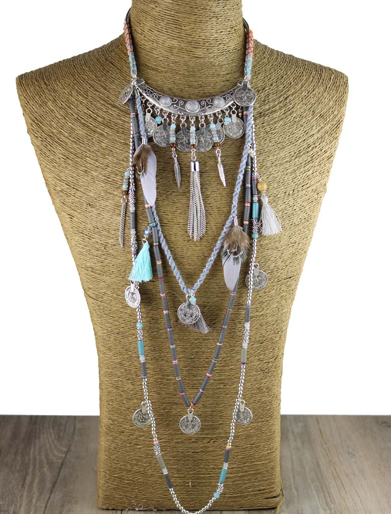 Gypsy Statement Vintage Long Necklace Ethnic jewelry boho necklace ...